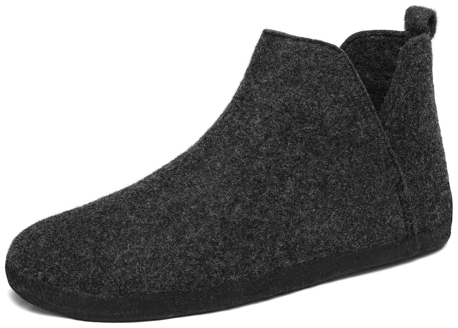 Home & Joy vegan & recycled Comfort Filz unisex Hausschuh (hohe Hüttenschuhe, Fußbett entnehmbar ...